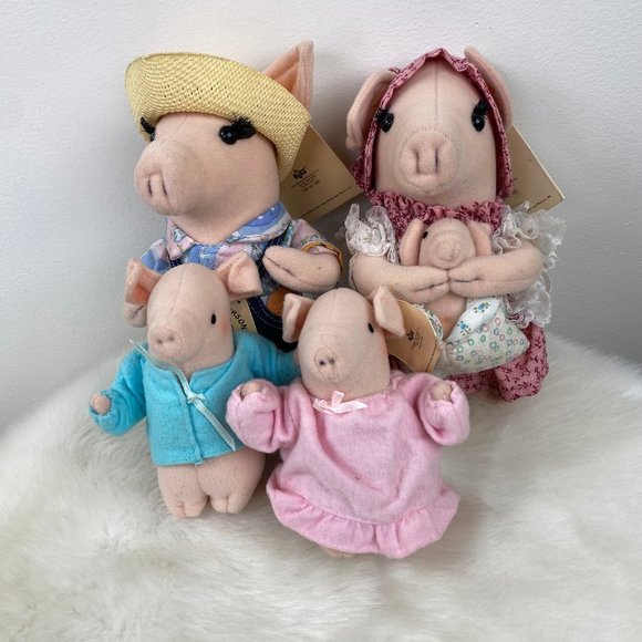 Russ | Other | Vintage 984 Russ Set Of Four Personality Piggs Elmer Dad ...
